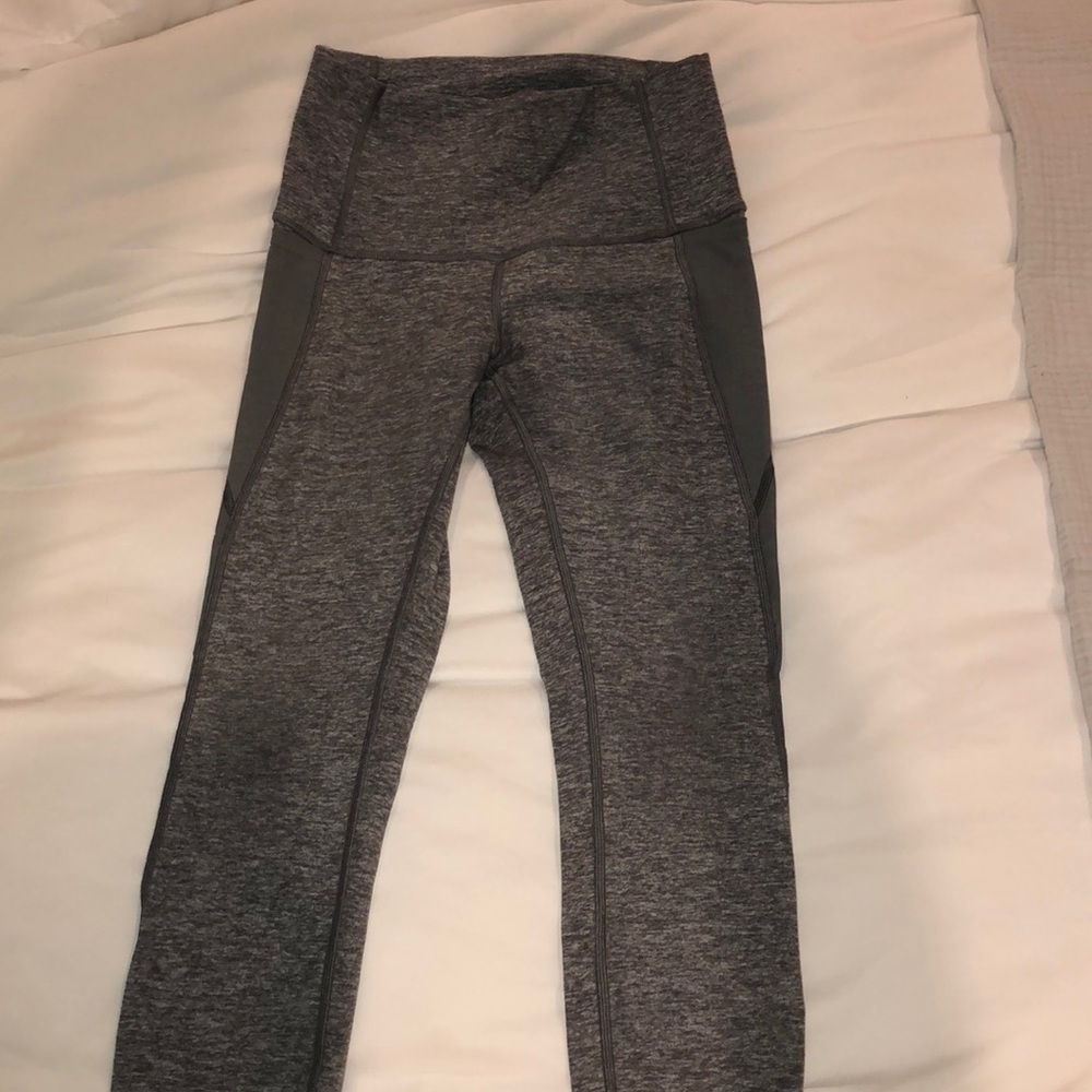 Grey Lululemon High Waisted Leggings - Gem